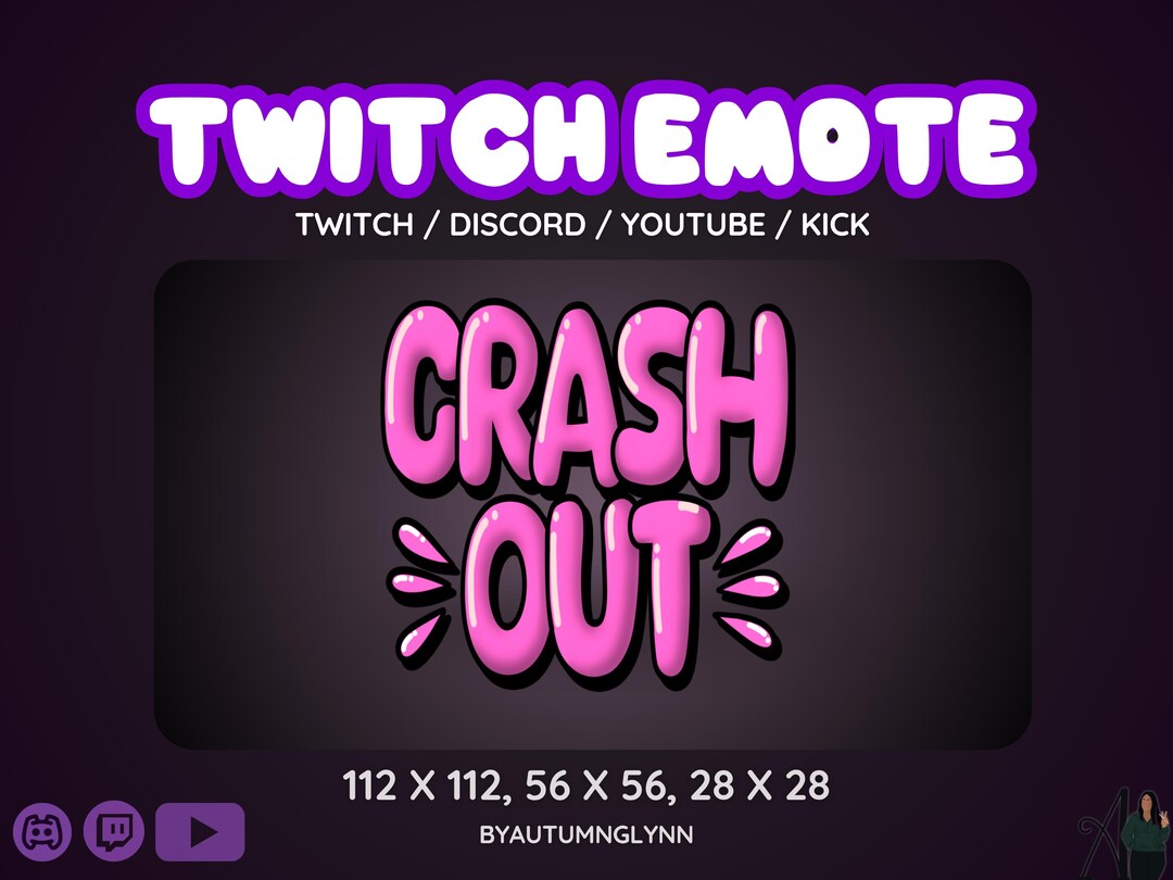Funny Twitch Emote - Crash Out Text Emote | Funny Discord Emotes ...