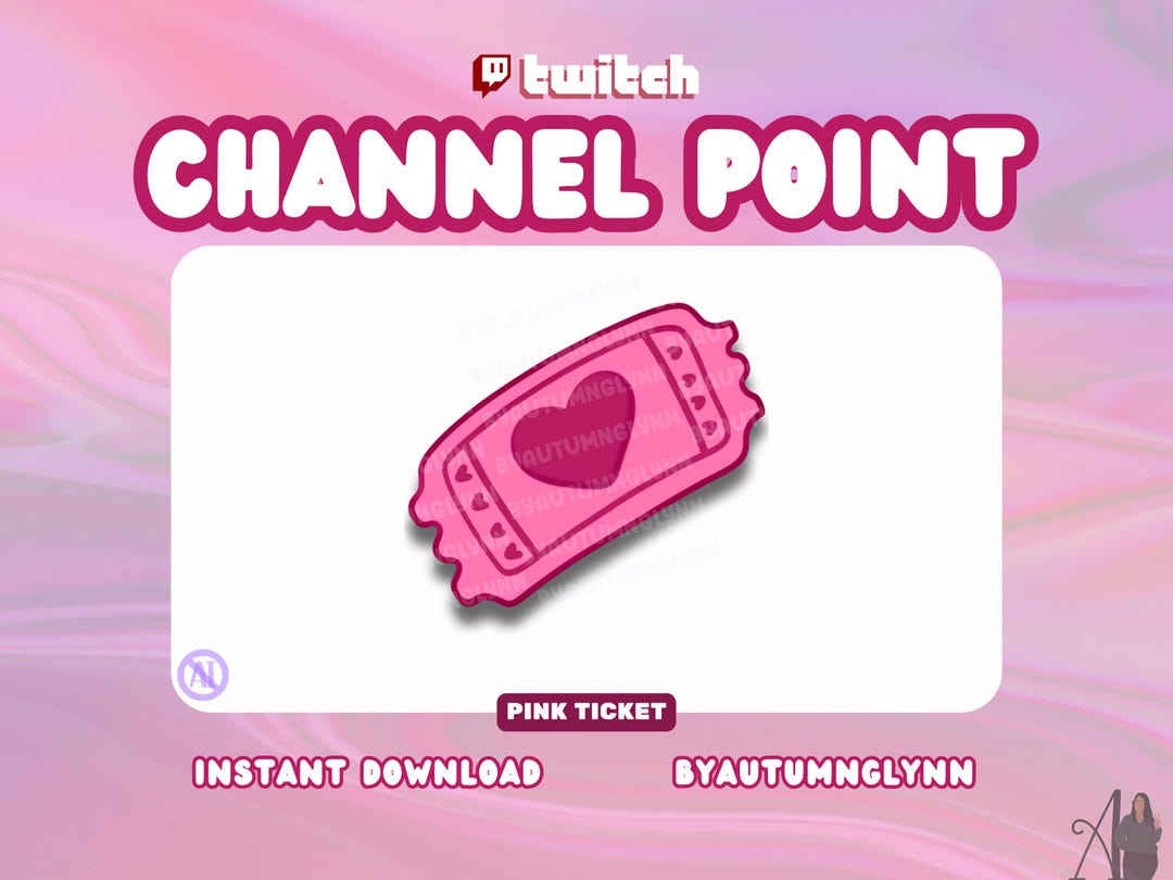 Twitch Channel Point Icon - Pink Carnival Ticket - Ticket Emote - Etsy