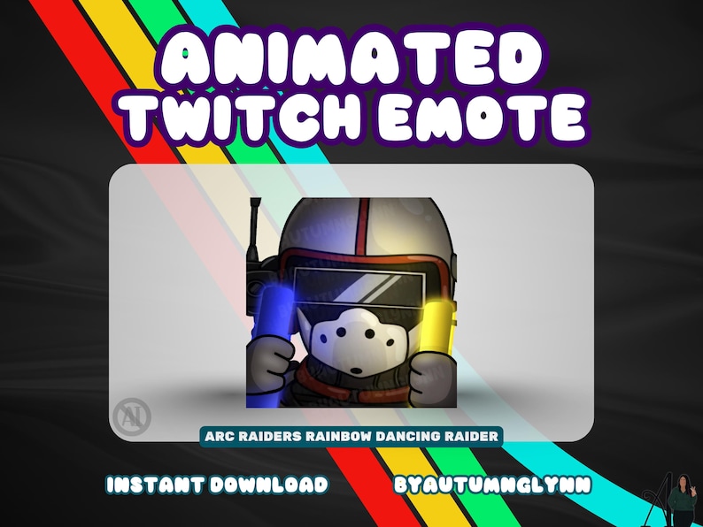 Animated Arc Raiders Emote for Twitch | Dancing Raider Glow Stick Emote ...