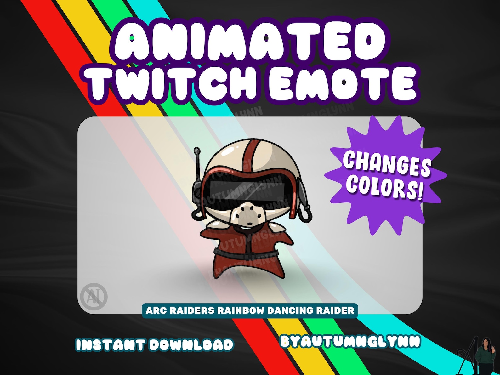 Arc Raiders Animated Dancing Raider Emote - Rainbow Color Changing ...