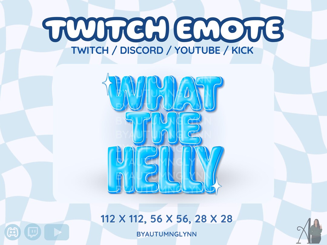 Funny Twitch Emote - What the Helly Text Emote | Funny Discord Emotes ...