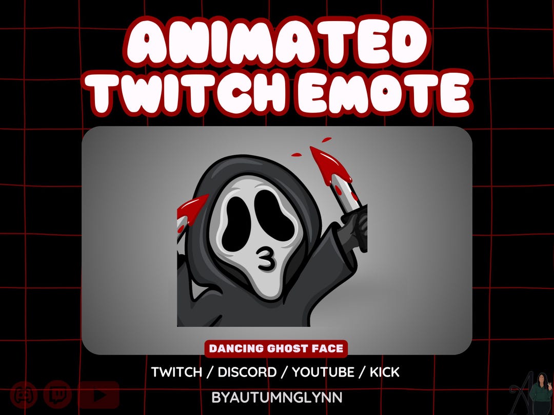 Animated Ghost Face Twitch Emote – Dancing Scream Emote - DBD / Dead by ...