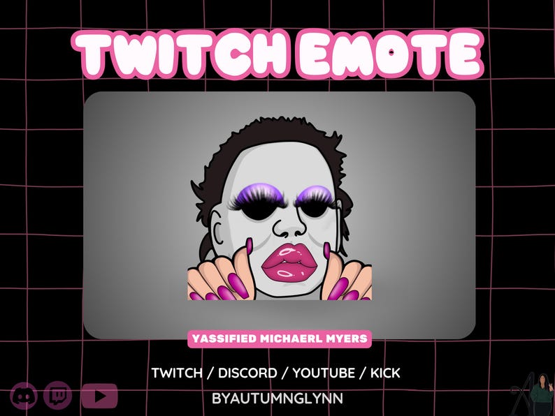 Cute Twitch Emote - Yassified Michael Myers Emote | DBD | Cute Scary ...