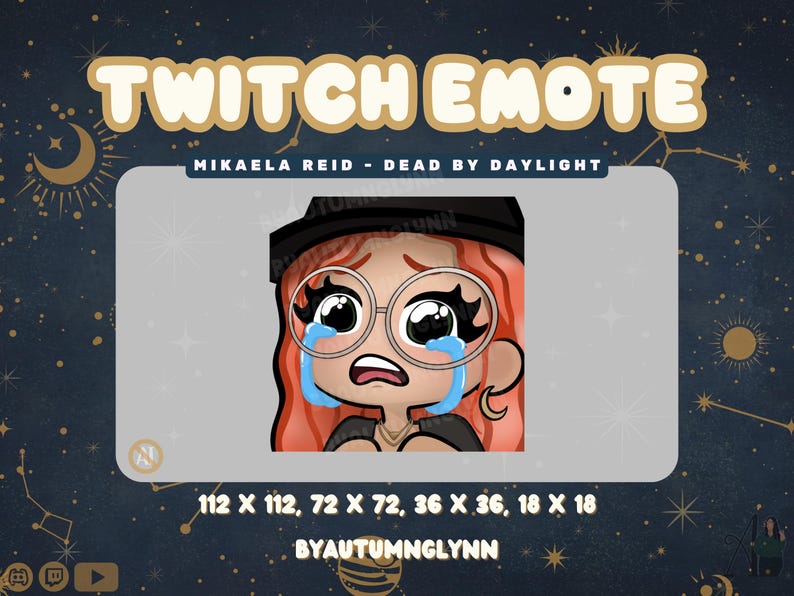 Cute Twitch Emote - Mikaela Cry Emote - Dead by Daylight Survivor Emote ...