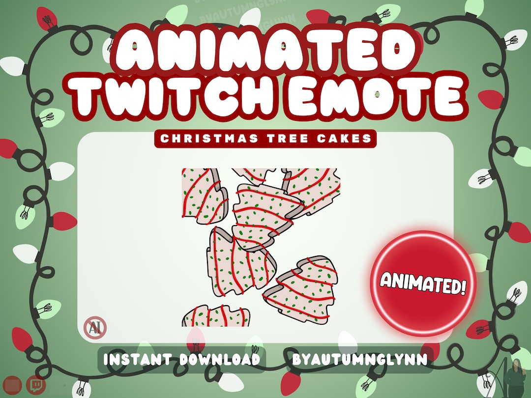 Animated Christmas Tree Cakes Emote | Festive Holiday Emote | Falling ...