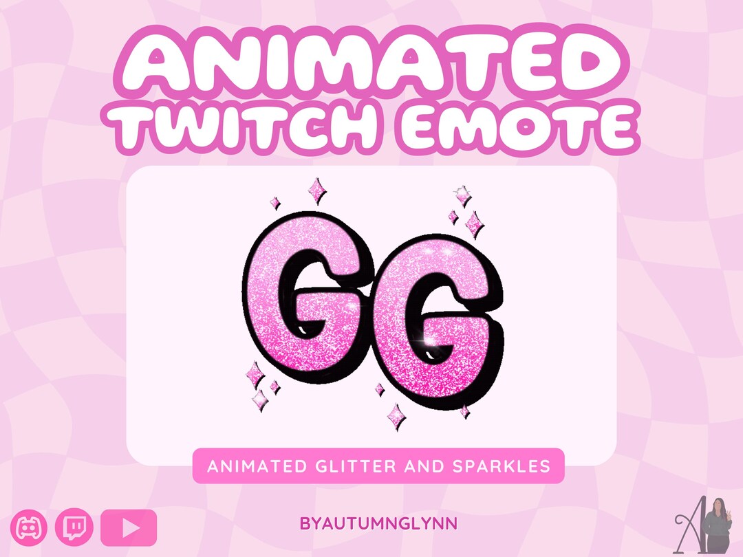 Animated GG Twitch Emote: Glitter Sparkles for Streamers (digital ...