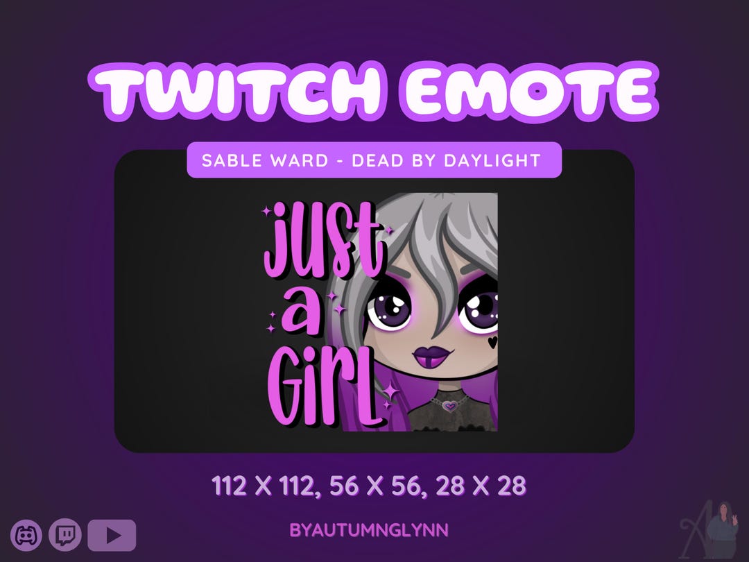 Sable Ward “just a Girl” Emote – DBD / Dead by Daylight Twitch Emote ...