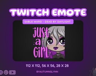 Sable Ward “just a Girl” Emote – DBD / Dead by Daylight Twitch Emote ...