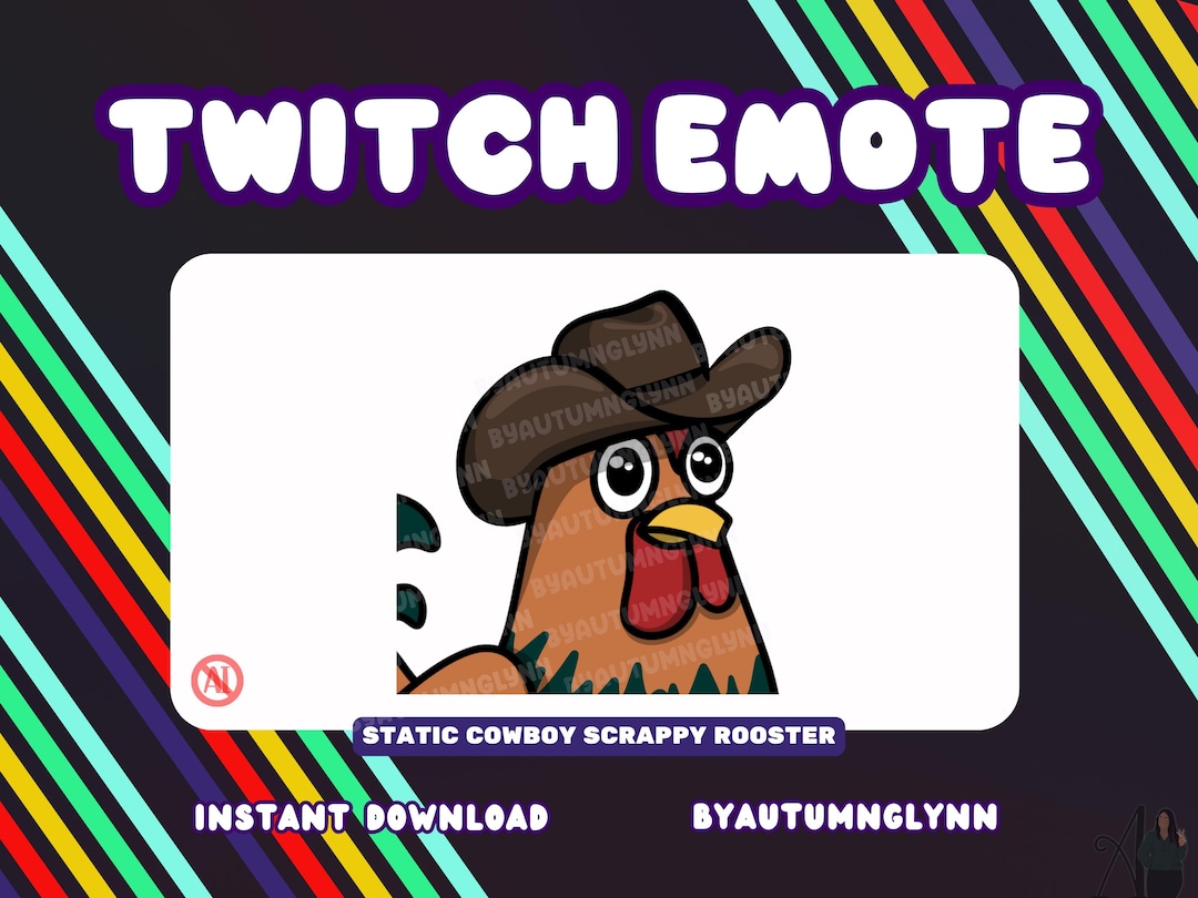 Cowboy Hat Rooster Emote for Twitch | Scrappy Emote | Arc Raiders - Etsy
