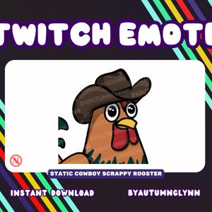 Cowboy Hat Rooster Emote for Twitch | Scrappy Emote | Arc Raiders - Etsy