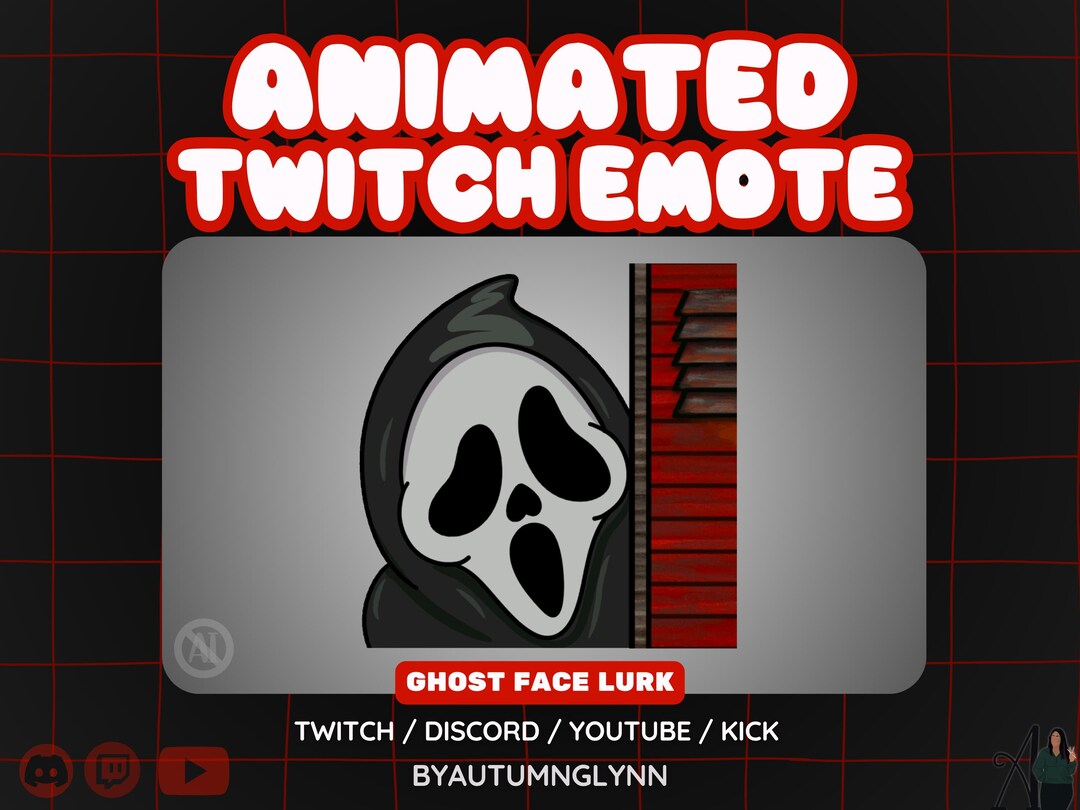 Animated Twitch Emote - Ghost Face Lurk Emote | DBD | Cute Scary Emotes ...