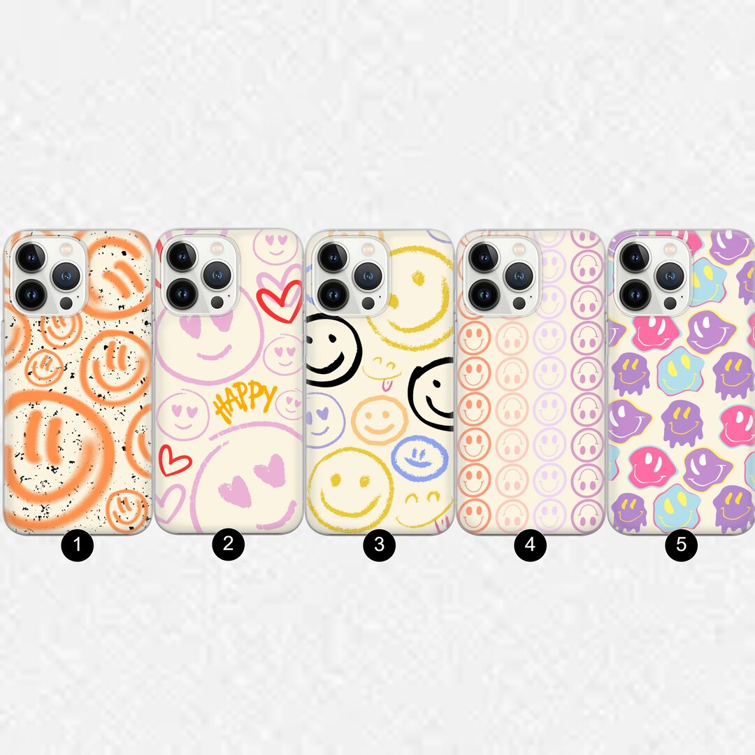 Retro Smiley Face Phone Case Graffiti Smile Fun Cover for Samsung ...