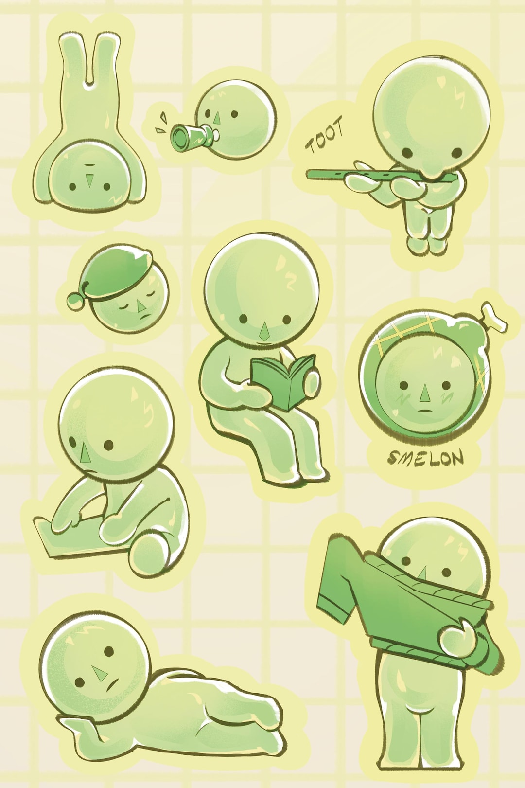 Smiski Sticker Sheet - Etsy
