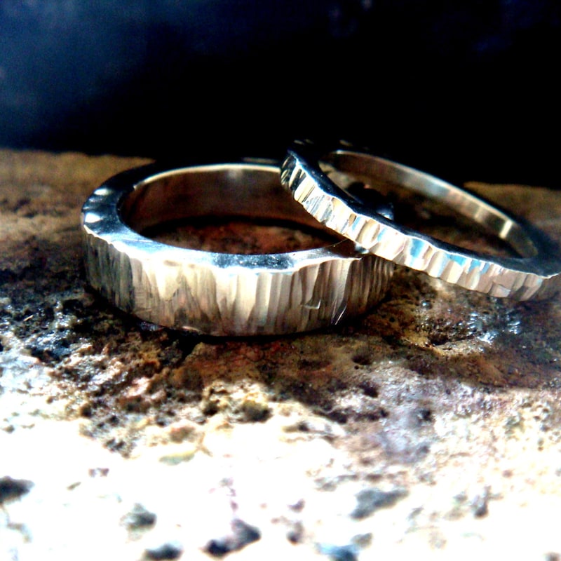 Rustic Wedding Ring - Etsy