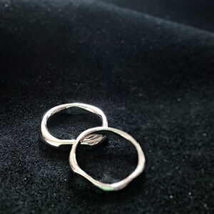 Simple Faceted Silver Ring, Sterling Silver Ring, Hammered Silver Ring ...