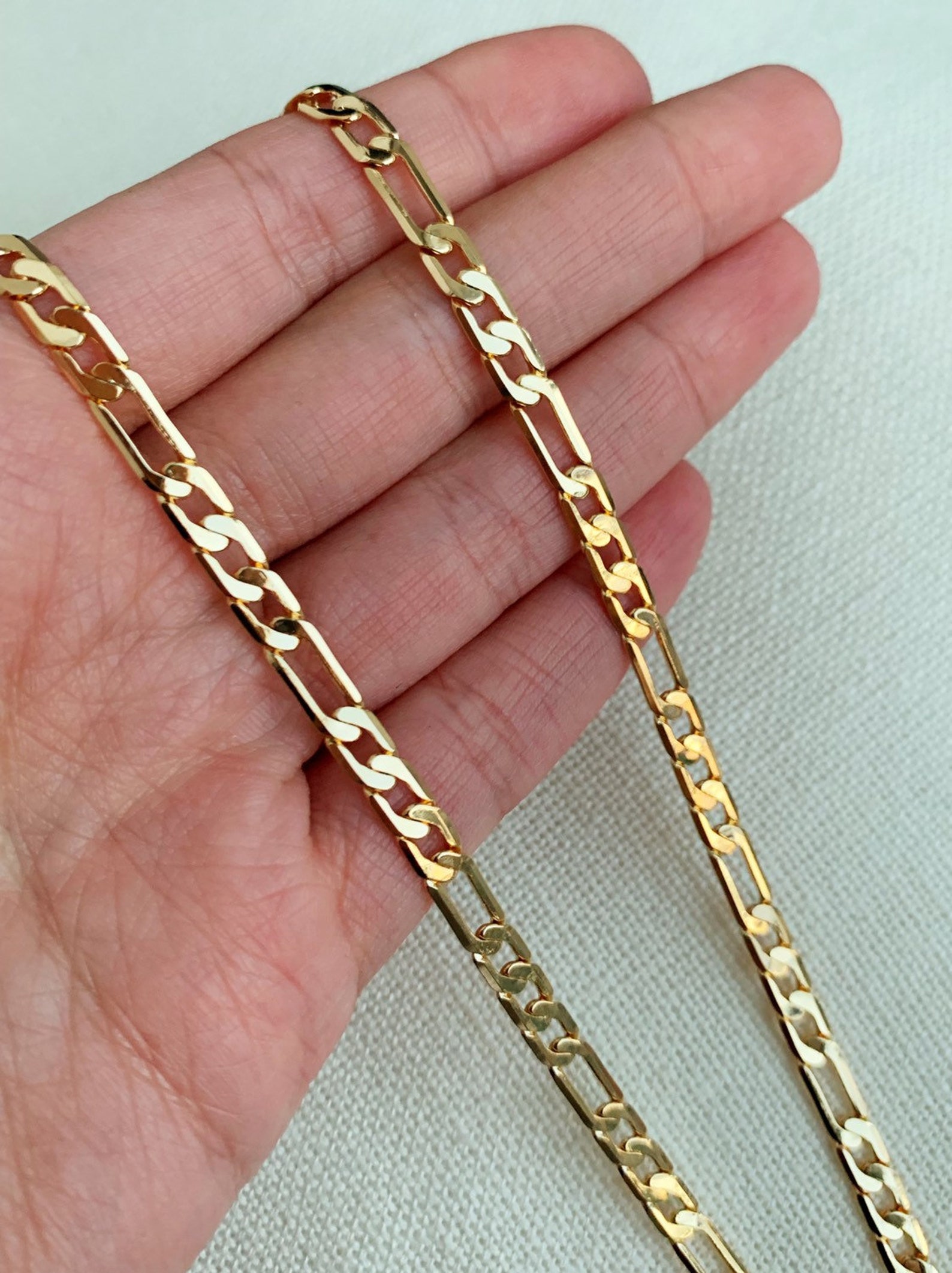 Buy Men's Chain Figaro Chain Gold Filled Necklace Mens Online in India ...