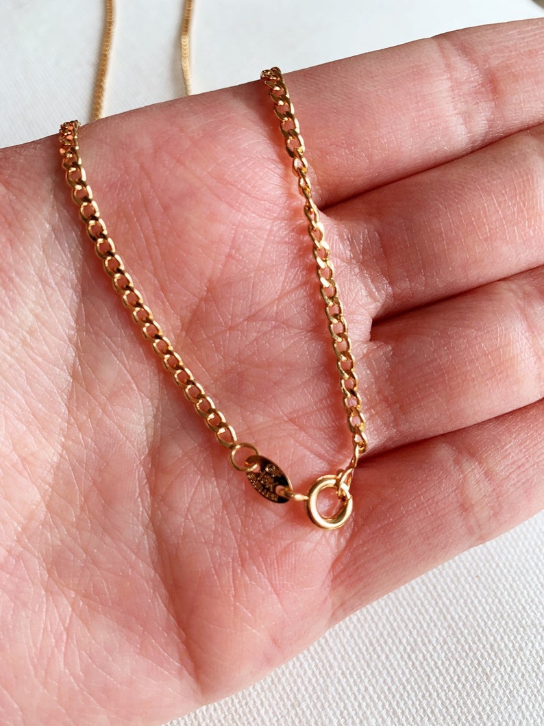 Men's Chain Cross Necklace Curb Chain Gold Filled - Etsy