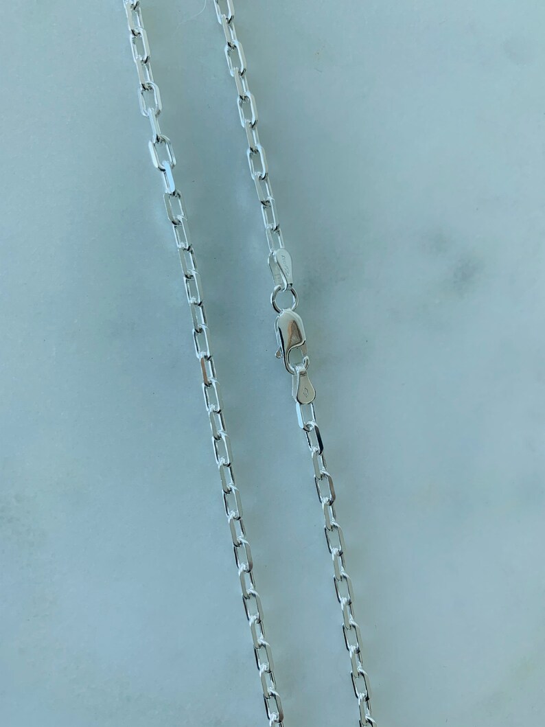 Men's Chain Cable Chain Sterling Silver Necklace Mens | Etsy