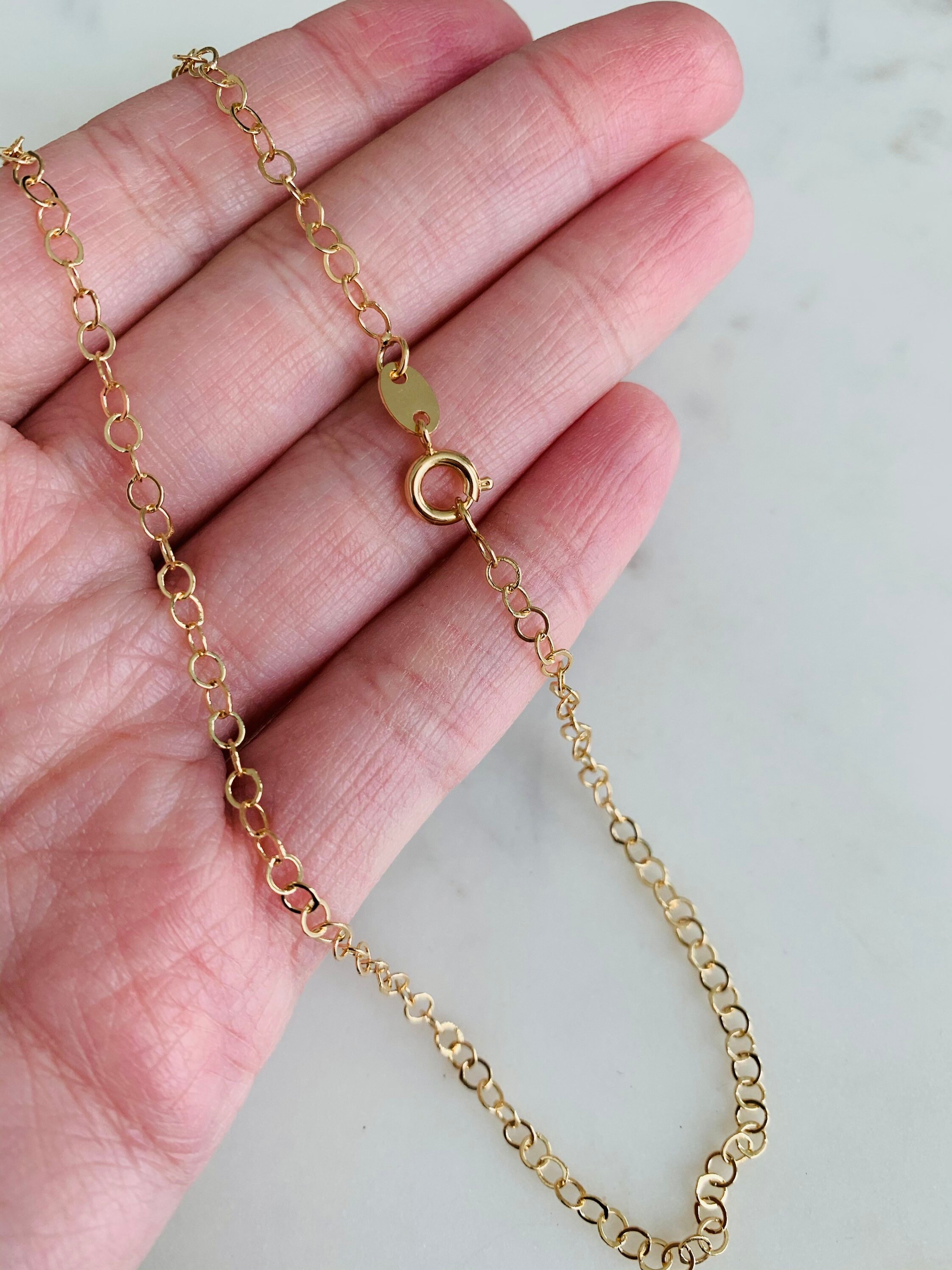 Womens Chain Cable Chain Gold Filled Necklace Womens | Etsy