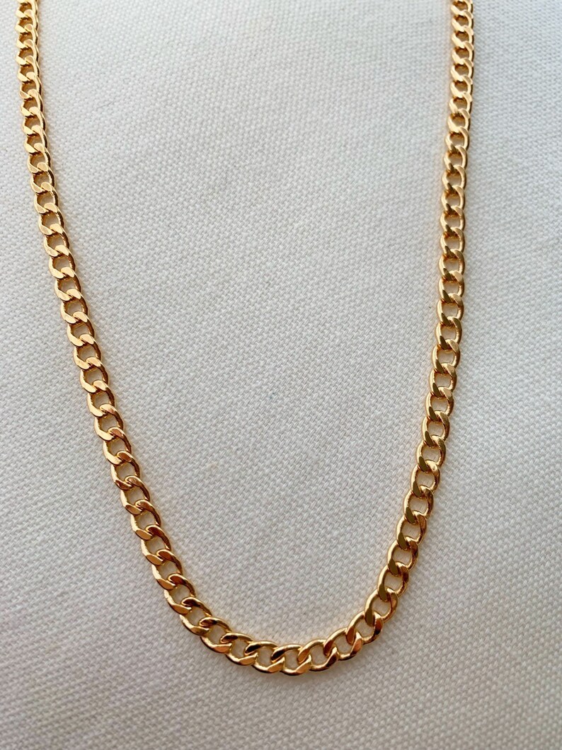Unisex Chain Curb Chain Gold Filled Necklace Gold Filled | Etsy