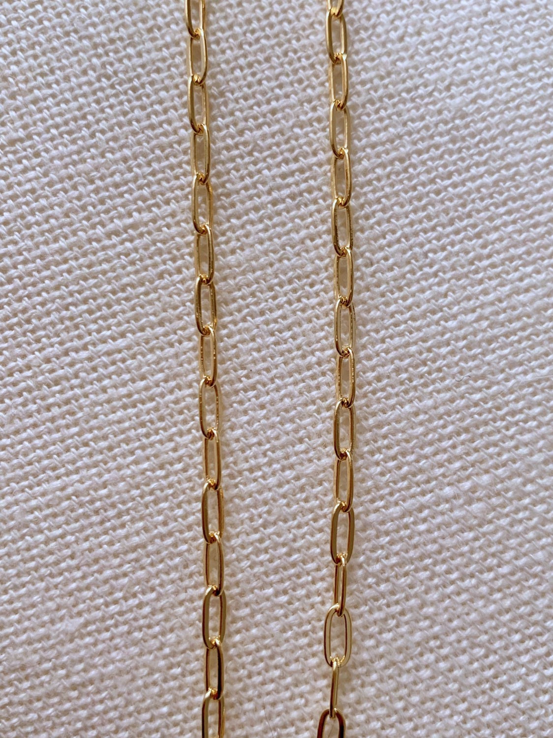 Yellow Gold Filled Chain Necklace Gold Rectangle Link Chain | Etsy