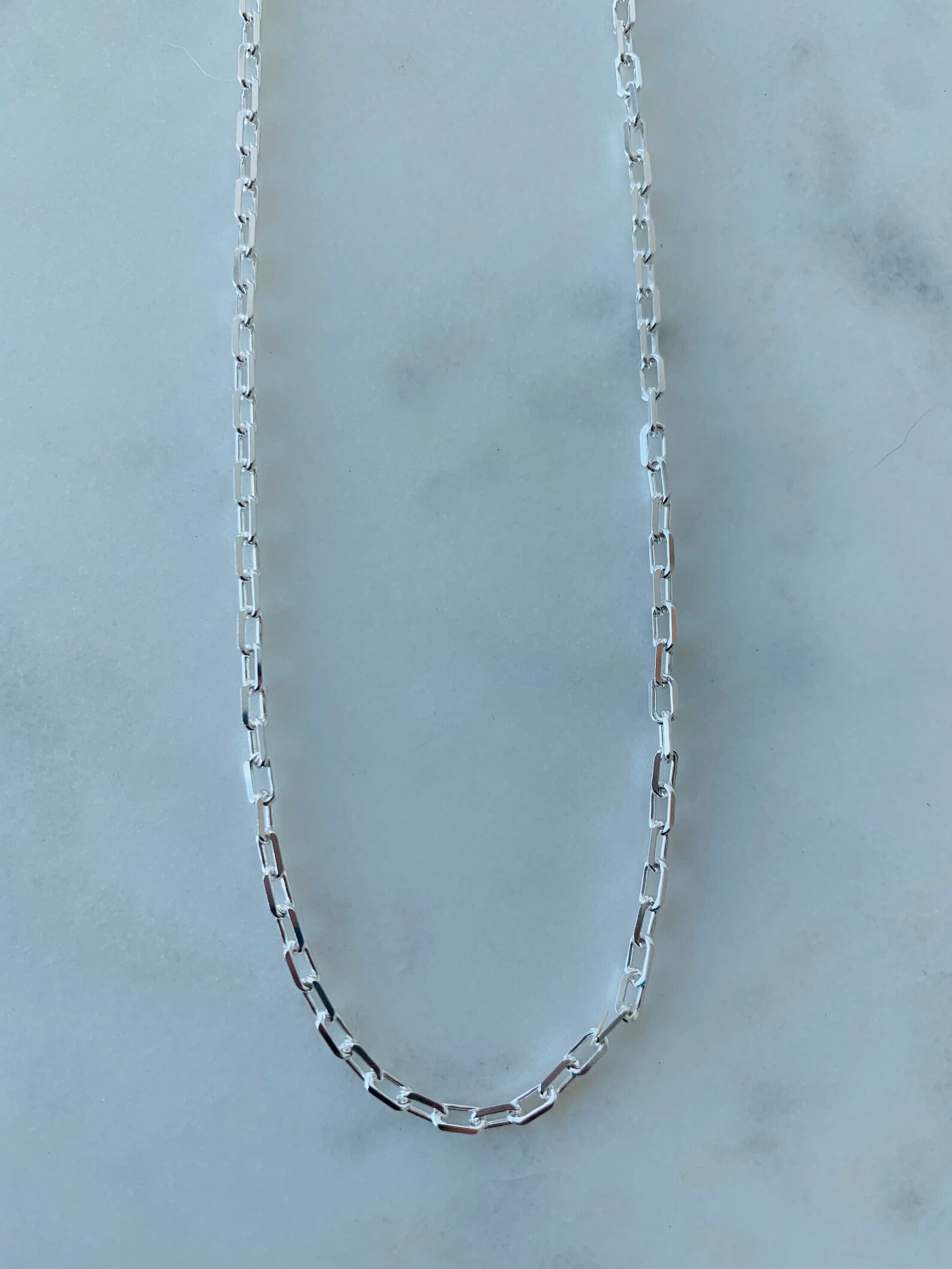 Men's Chain Cable Chain Sterling Silver Necklace Mens - Etsy