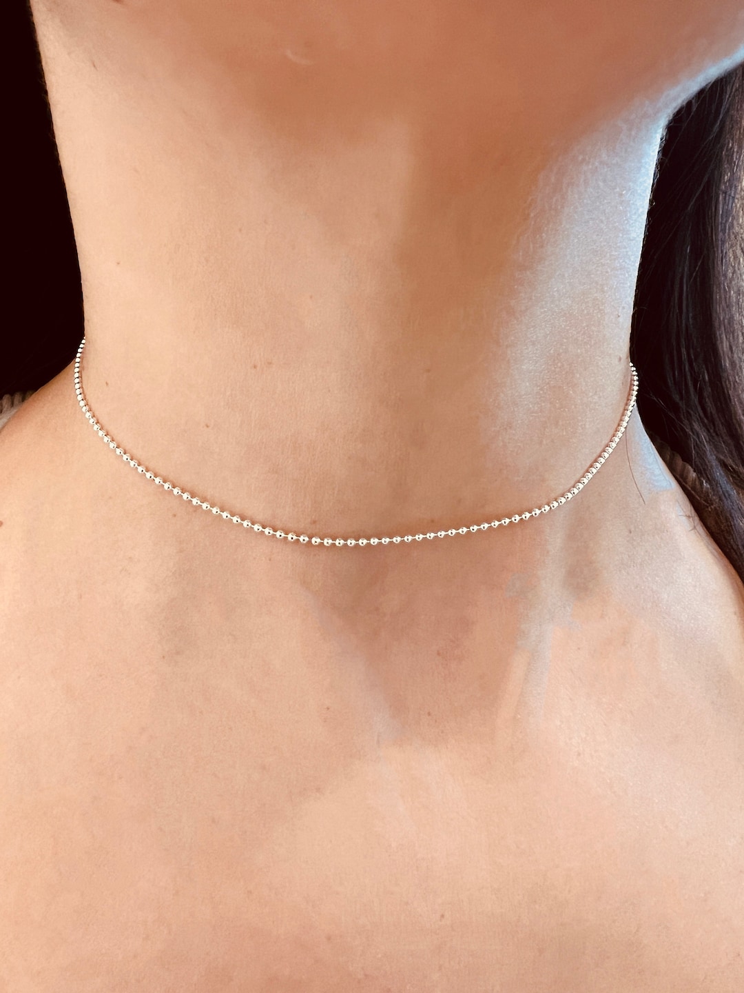 Sterling Silver Chain, Women's Necklace, Silver Chain, Silver Choker ...