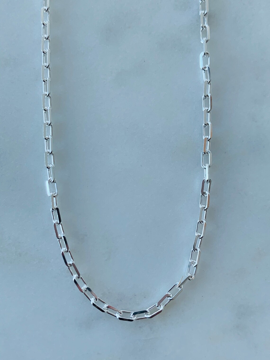 Men's Chain Cable Chain Sterling Silver Necklace Mens | Etsy