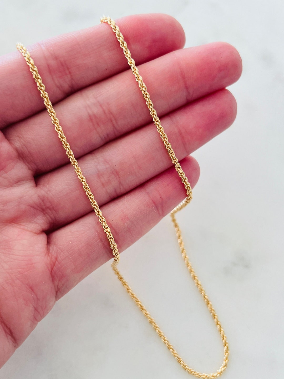 Rope Necklace Rope Chain Unisex Chain Gold Filled Necklace - Etsy