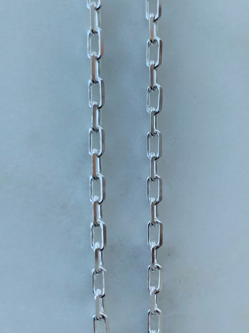 Men's Chain Cable Chain Sterling Silver Necklace Mens | Etsy