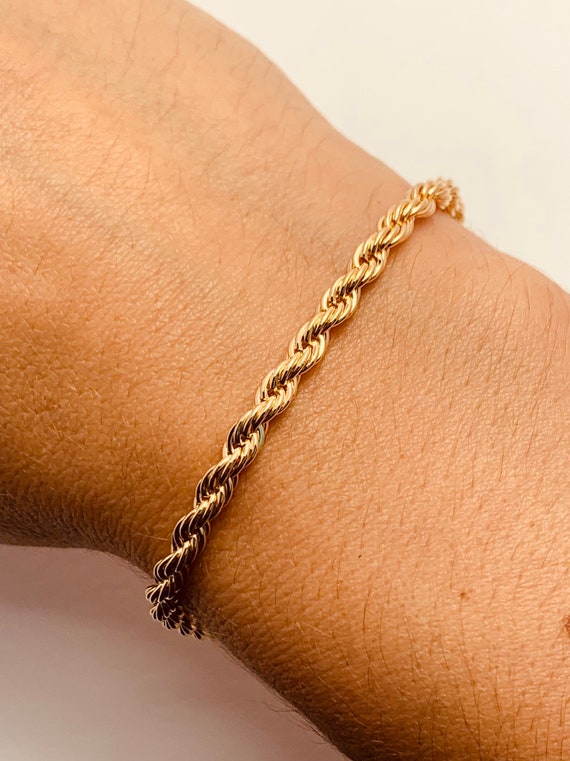 Rope Bracelet Womens Bracelet Gold Filled Bracelet | Etsy