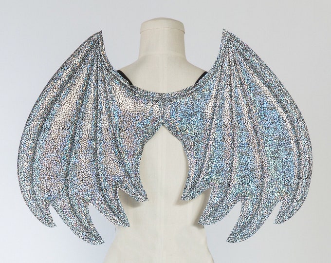Silver Dragon Wings, Wireless Costume Wings, Halloween Costume, Cosplay ...