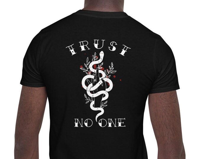 Trust No One, Snake in Hand Tattoo Black Tee - Etsy