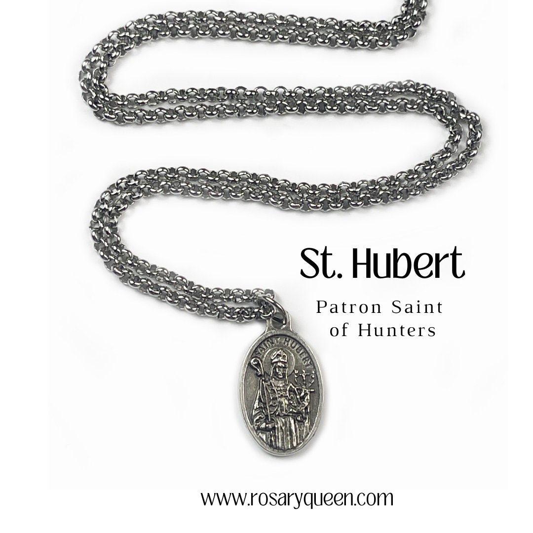 St. Hubert Medal | St. Hubert Necklace | Patron of Hunters | Catholic ...