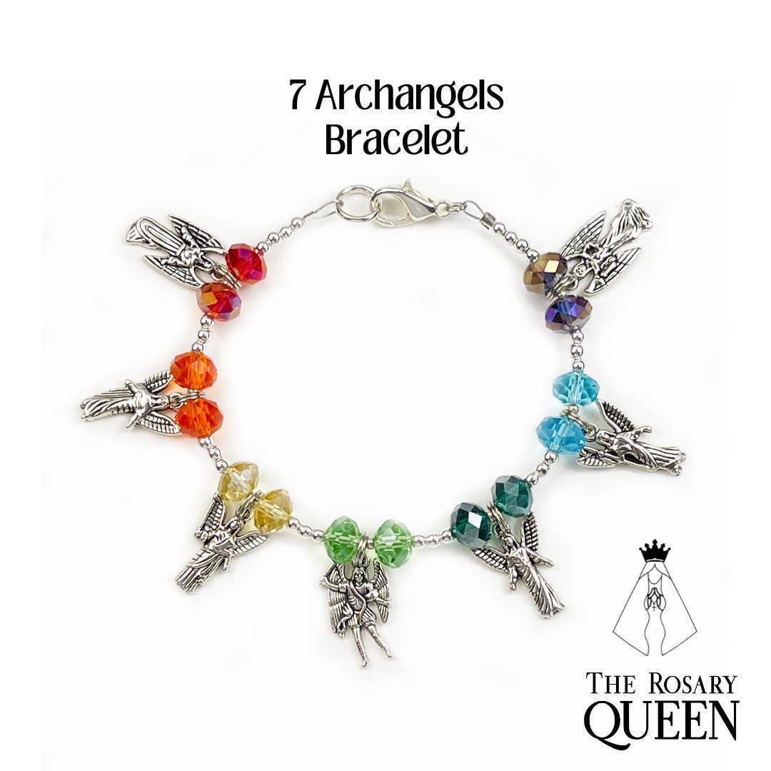 7 Archangels Bracelet Seven Angles St. Simiel, St Uriel, St. Raphael ...