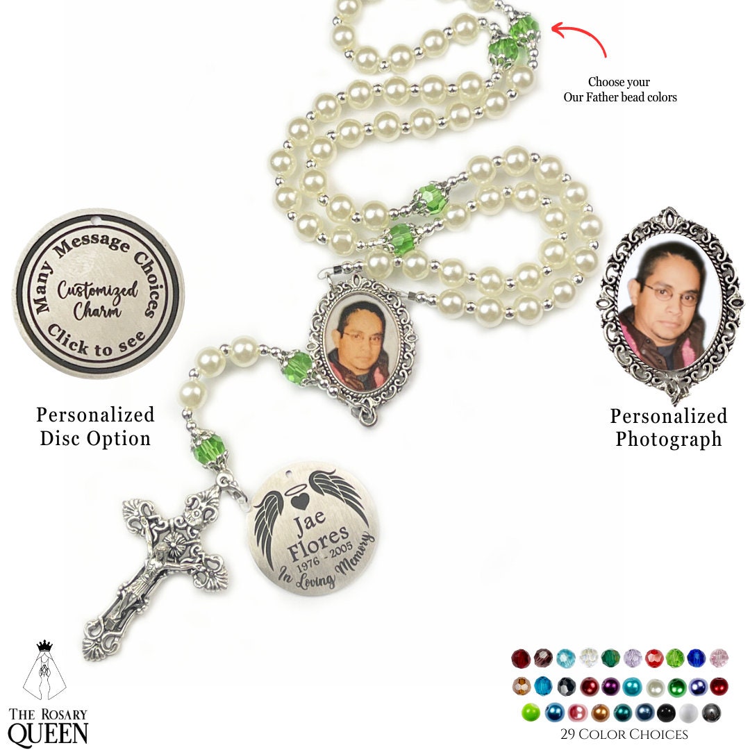 Custom Rosary Personalized Rosary Engraved Rosary Picture Rosary ...