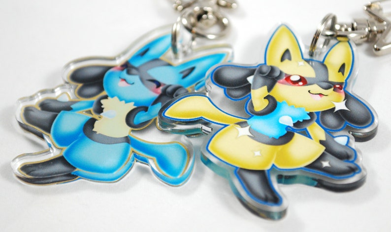 Lucario Chibi Pokemon Fanart Keychain | Etsy