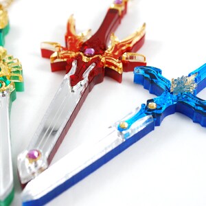 Magic Knight Rayearth Hikari Umi and Fuu Swords in Acrylic as | Etsy