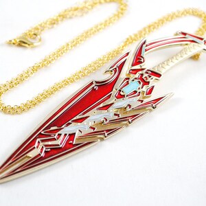 Pyra Mythra and Pneuma Metal Enamel Necklace Keychain or Pin From ...