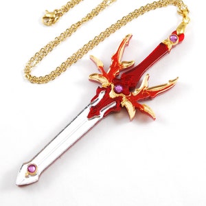 Magic Knight Rayearth Hikari Umi and Fuu Swords in Acrylic as Necklaces ...