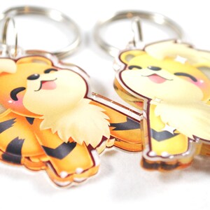 Growlithe Chibi Pokemon Fanart Keychain | Etsy