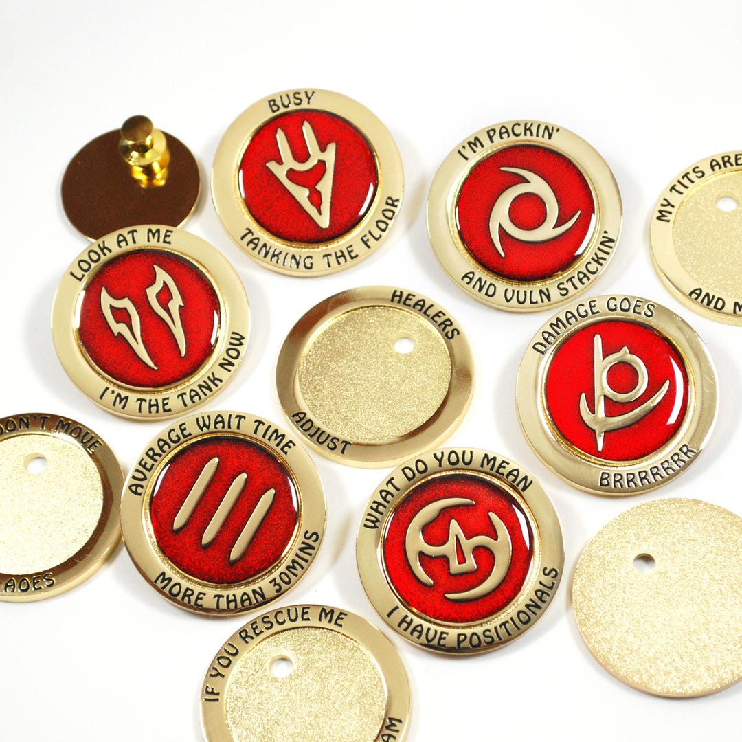 FFXIV Inspired Melee DPS Meme Metal Pin Badge - Etsy
