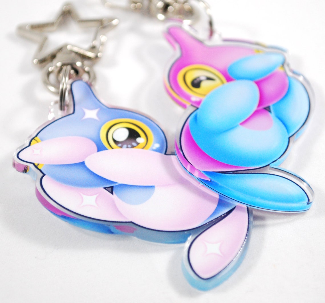 Porygon Porygon2 OR PorygonZ Chibi Pokemon Fanart Keychain | Etsy