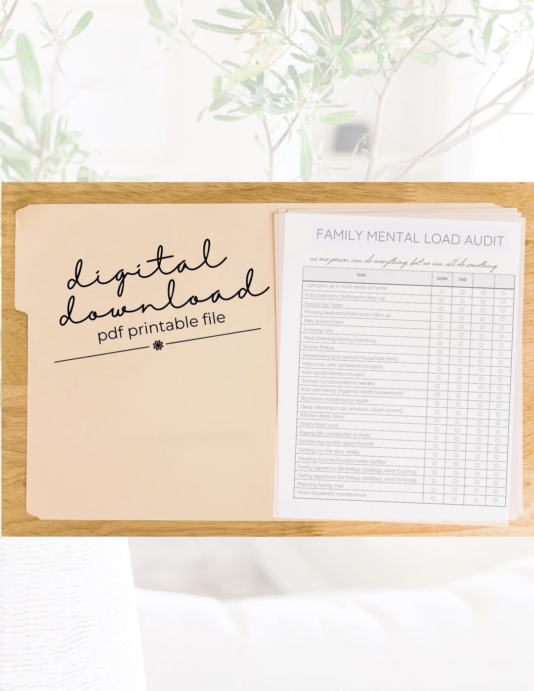 Mental Load Audit for Family - Etsy