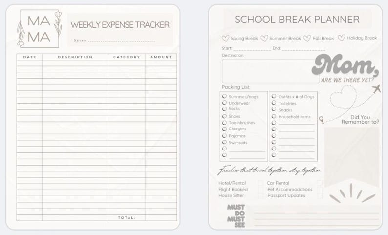 The *printable* Mom Mental Load Planner Organizer - Etsy