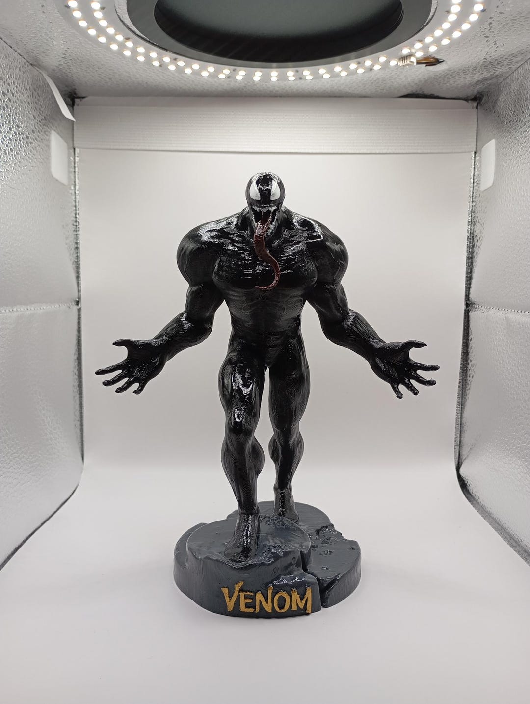 Venom 3d Printed Figure With Base - Etsy