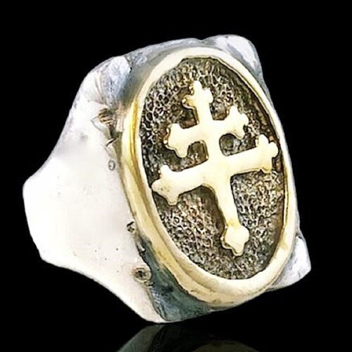 Cross of Lorraine Magnum PI Team Ring Sterling Silver 925 - Etsy