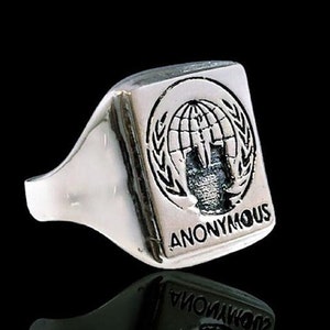 Anonymous Ring Solid Sterling Silver 925 by Ezi Zino - Etsy