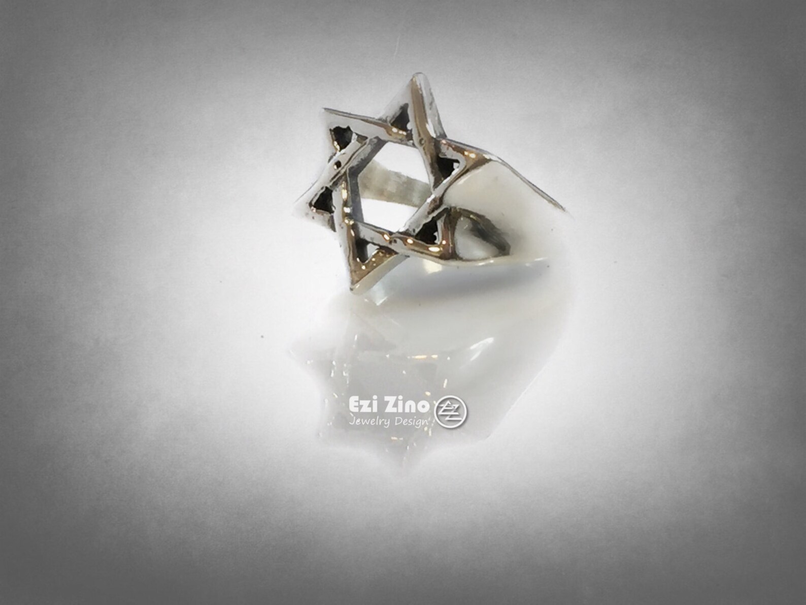 Men's Sterling Silver Star of David Ring All Size - Etsy