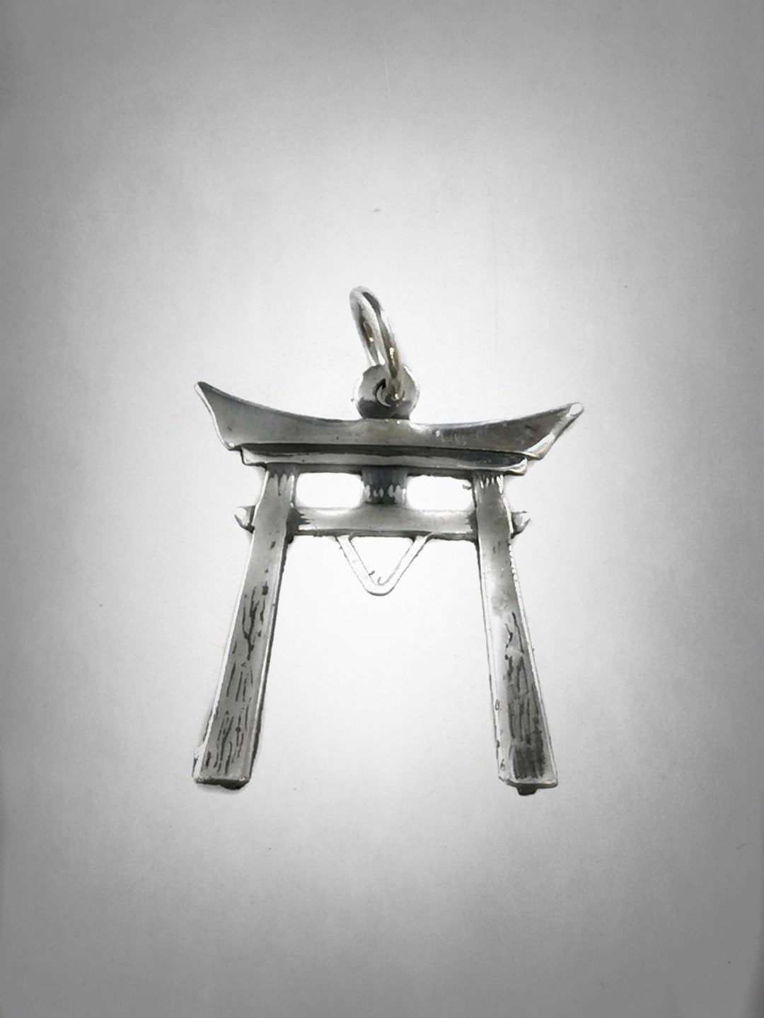Japanese Torii Gate Shinto Pendant Solid Sterling Silver 925 - Etsy